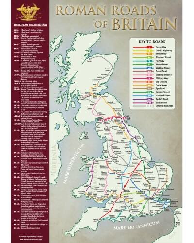 Roman Roads Poster - Flat A3